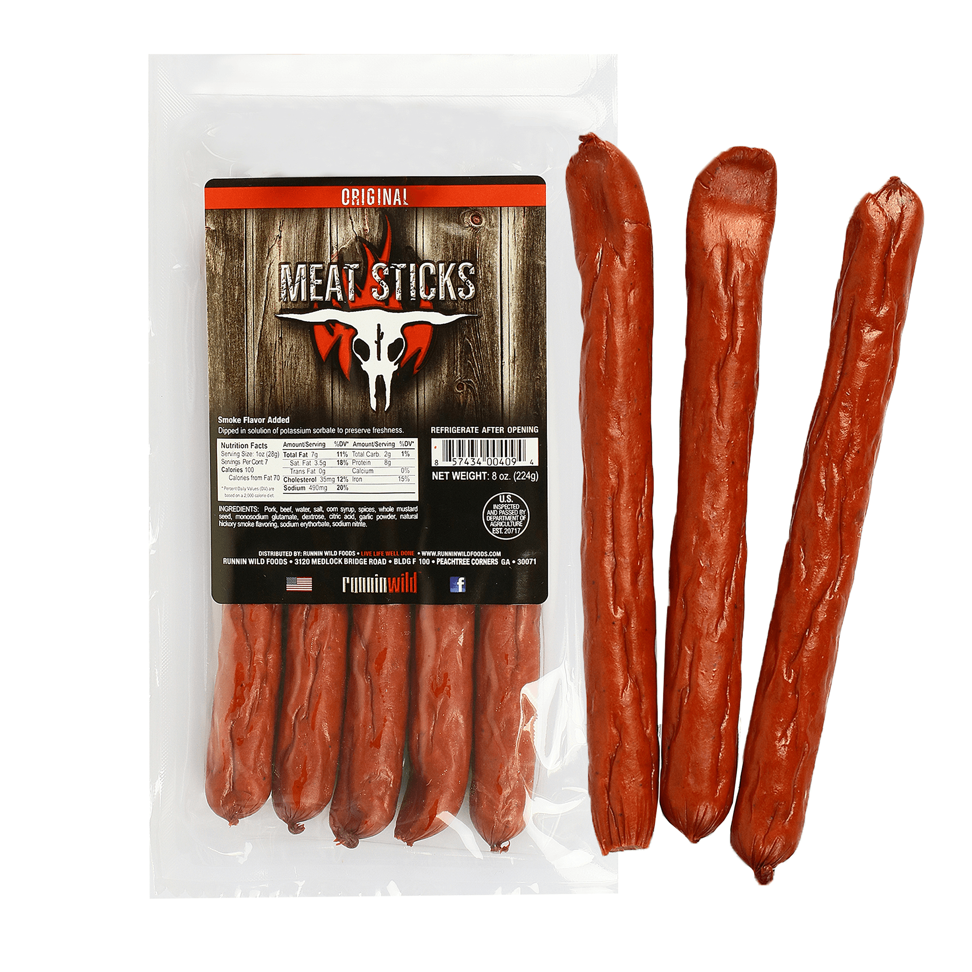 8oz Meat Sticks | Sticks & Summer Sausage | Runnin' Wild Foods – Runnin ...